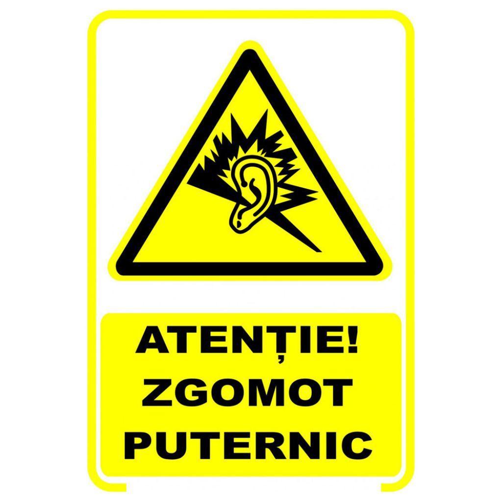 Placuta Indicatoare De Securitate Si Avertizare, Atentie, Zgomot ... Placuta Indicatoare De Securitate Si Avertizare, Atentie, Zgomot ...