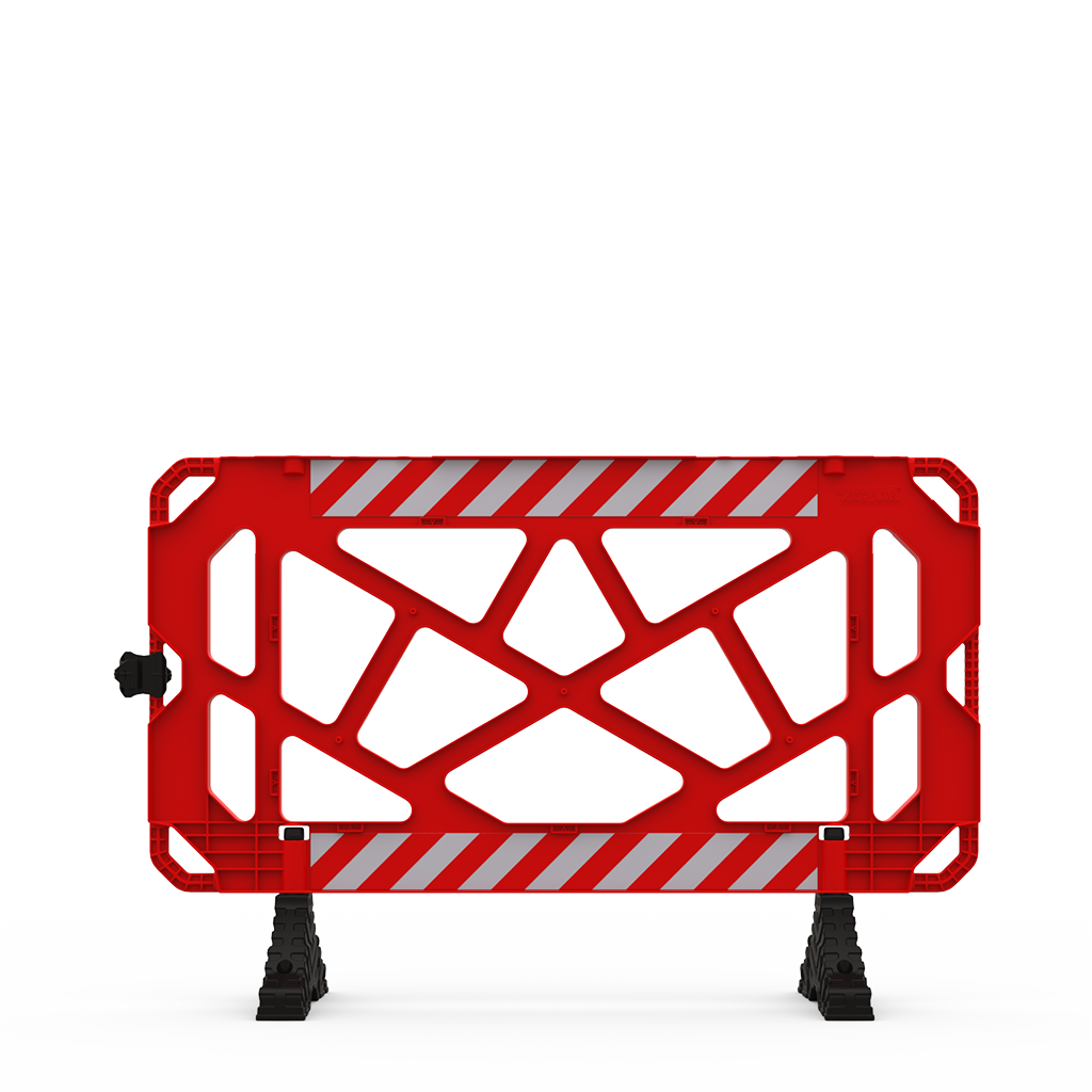 Bariera Modulara pentru Semnalizare Lucrari, 150×100 cm, Roșu - REUNIT